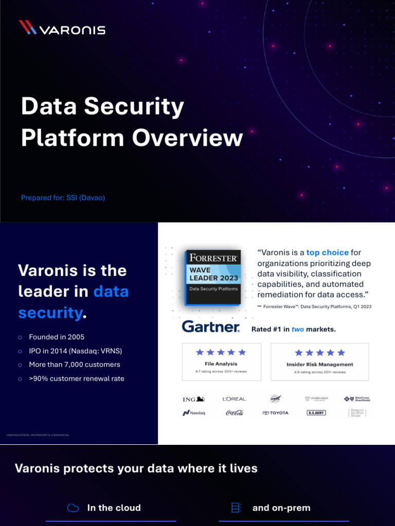 Varonis Data Security Platform Overview | PDF