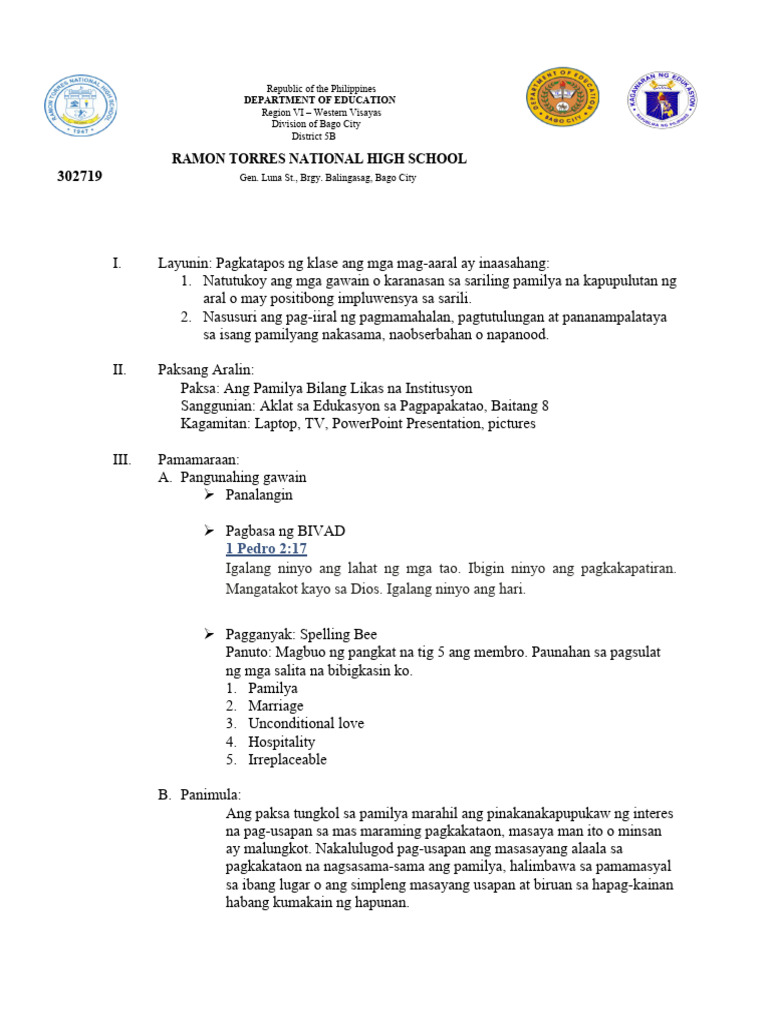 Lesson Plan Modyul 1 | PDF