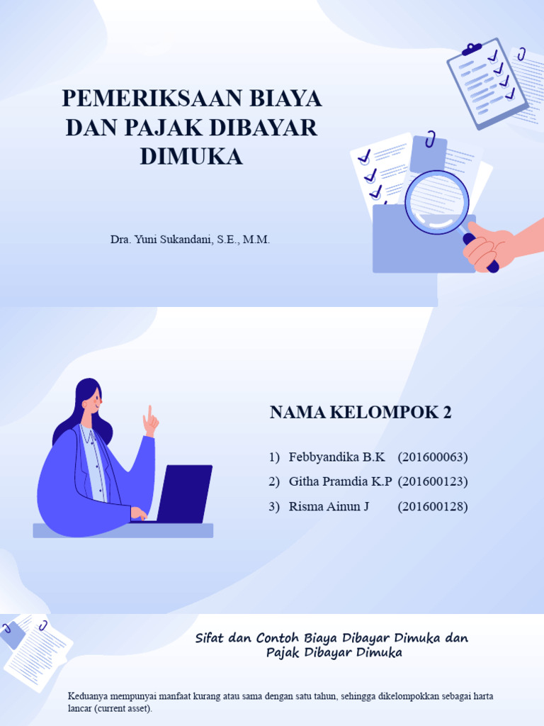 Kel 2 - Pemeriksaan Biaya Dan Pajak Dibayar Dimuka | PDF