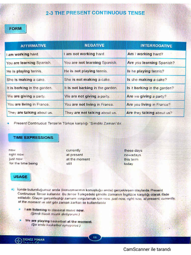 Present Continuous | PDF