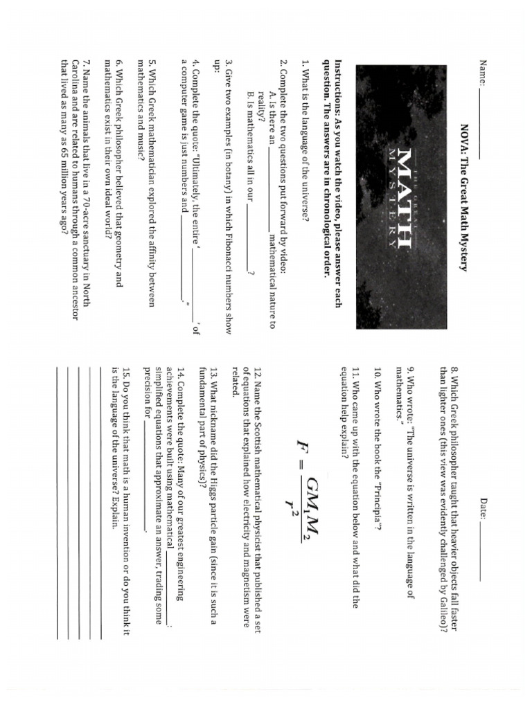 The Great Math Mystery | PDF