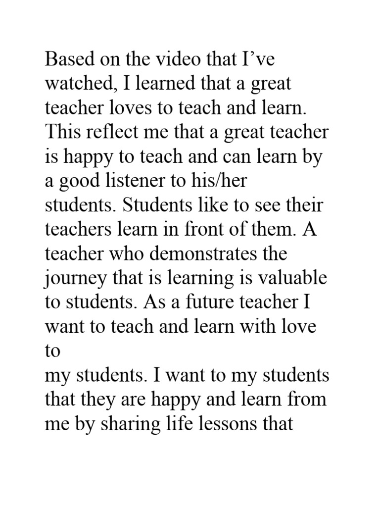 What Makes The Teacher Great | PDF | Teachers | Learning