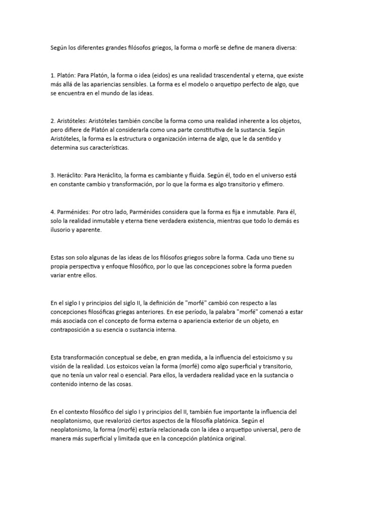 La evolución del concepto de Morfè | PDF
