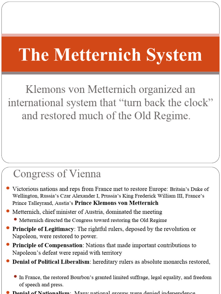 The Metternich System | PDF