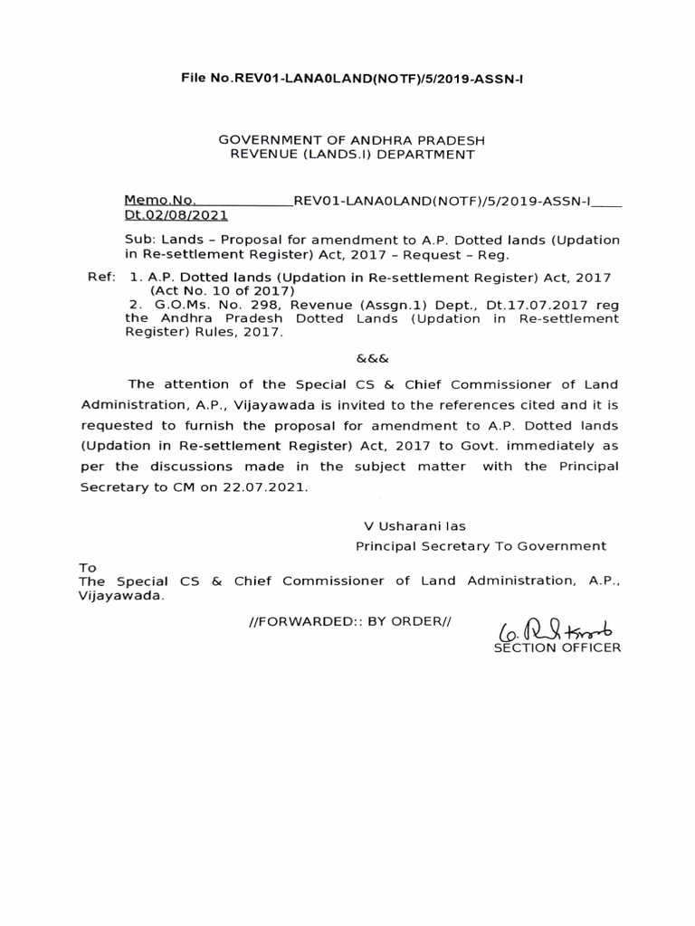 Memo For Dotted Amendment | PDF