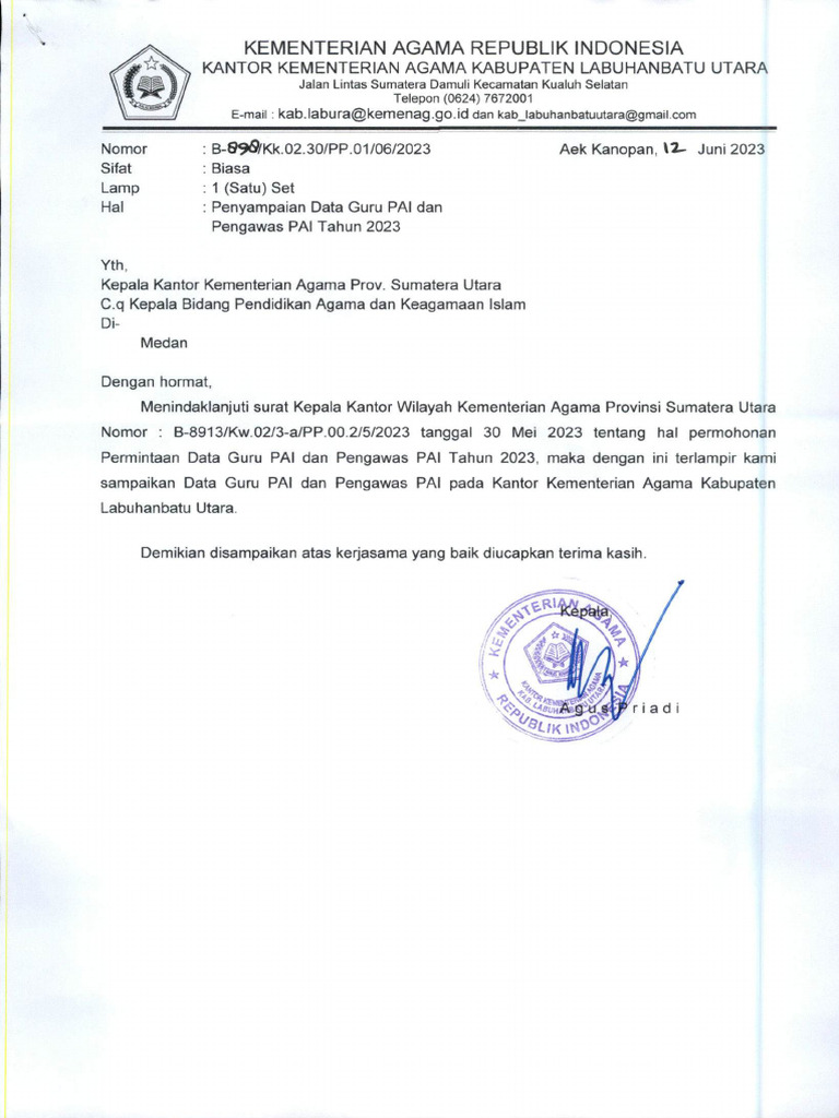 Penyampaian Data GPAI&Pengawas | PDF Penyampaian Data GPAI&Pengawas | PDF