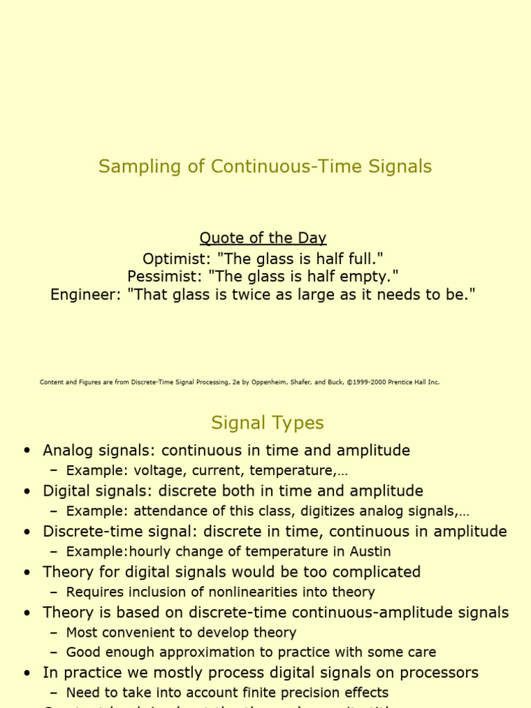 Lecture 2 | Download Free PDF | Digital Signal Processing | Sampling (Signal Processing)