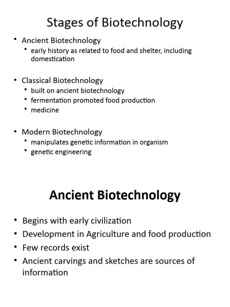 Biotech Evolution: From Ancient to Modern | PDF