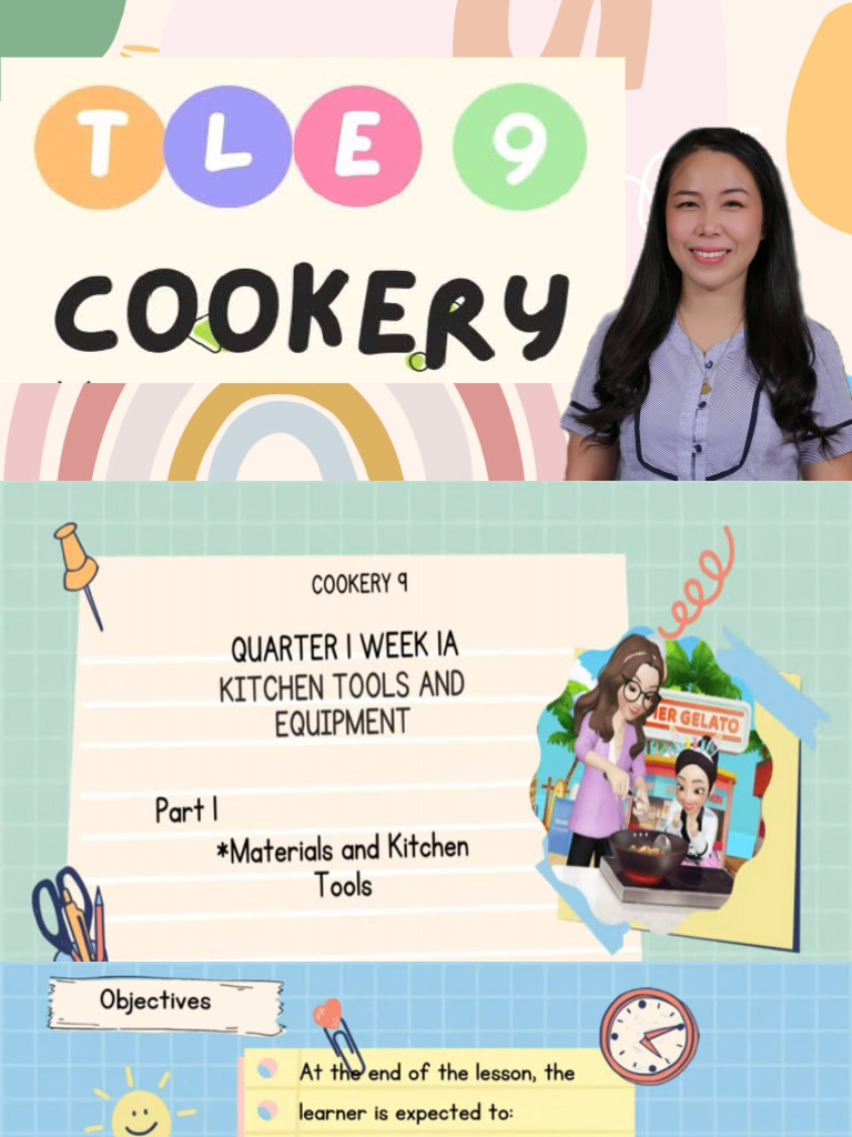 q1 1. List of Cooking Materials, Kitchen Utensils and Equipment That Are Commonly Found in The ...