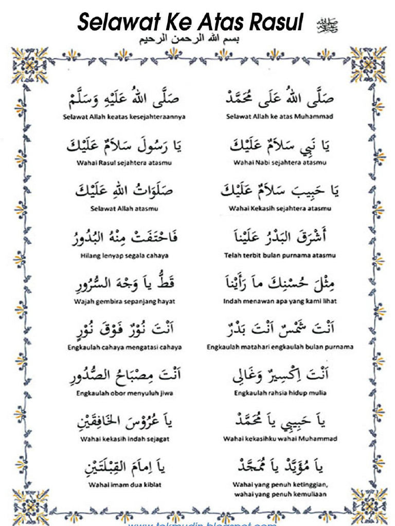 Teks Selawat Pdf
