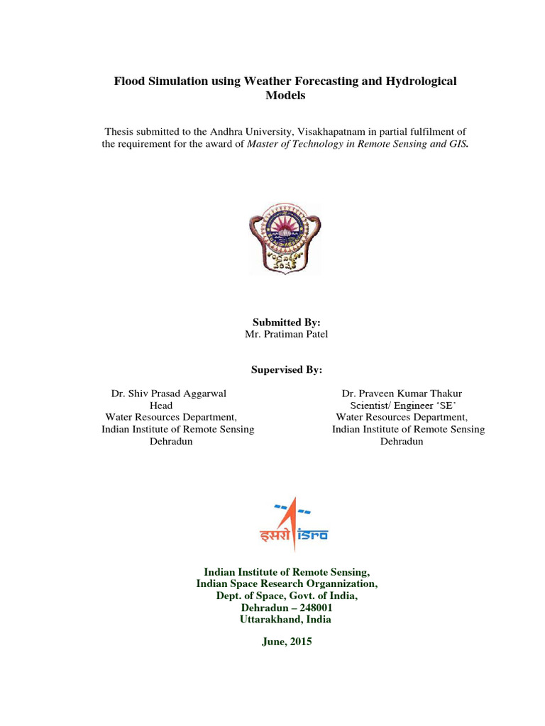 Flood Simulation Using Weather Forecast & Hydrological Models. | PDF ...