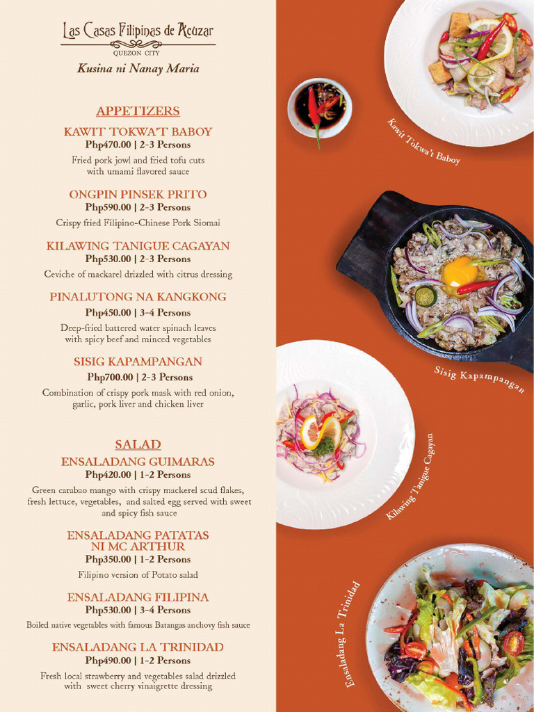 Las Casas QC Menu | PDF