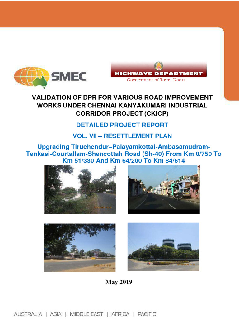 Validation of DPR For Various Road Improvement Works Under Chennai Kanyakumari Industrial ...