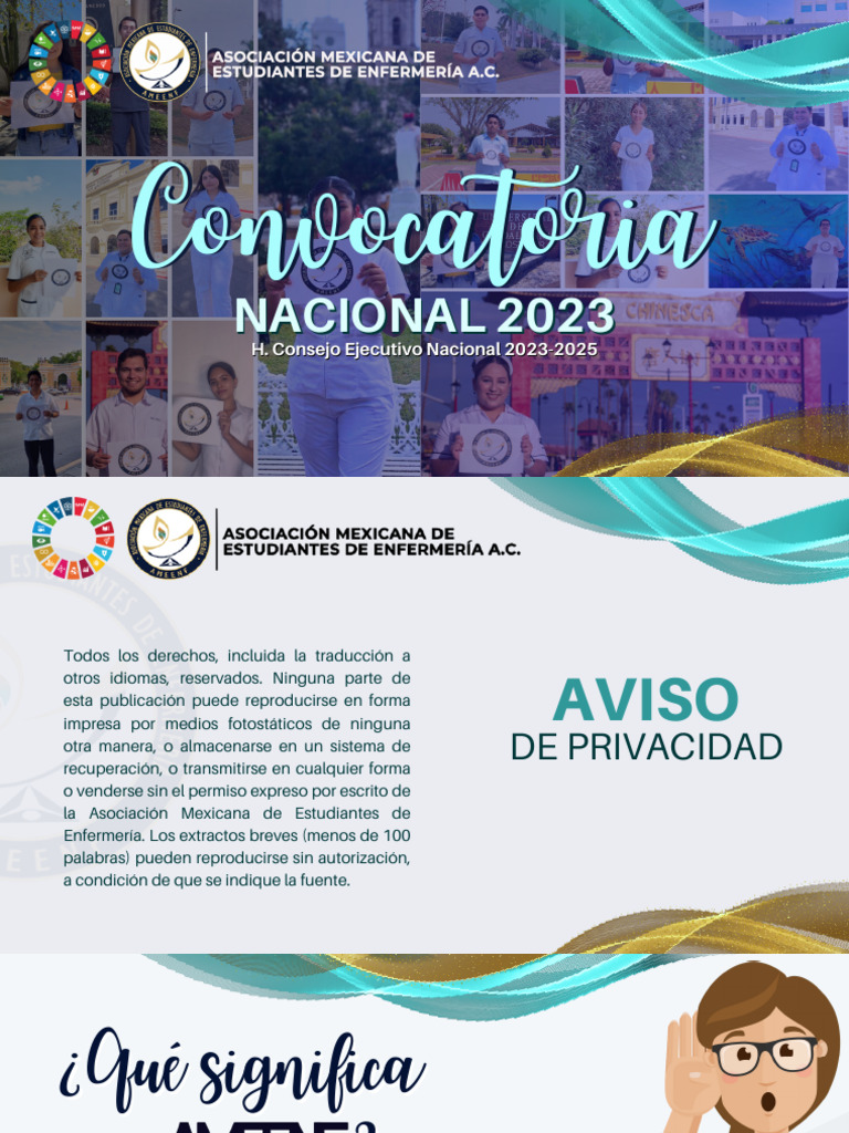 Convocatoria AMEENF 2023: Requisitos y Eventos | PDF | Enfermería | México