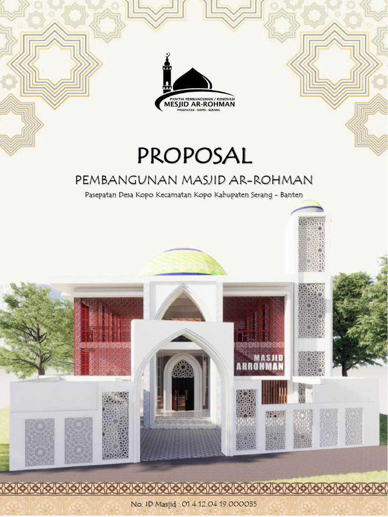 01 PROPOSAL PEMBANGUNAN MASJID ARROHMAN | PDF