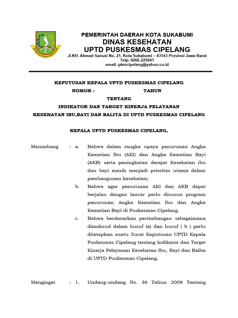 SK Indikator Kinerja Kia | PDF