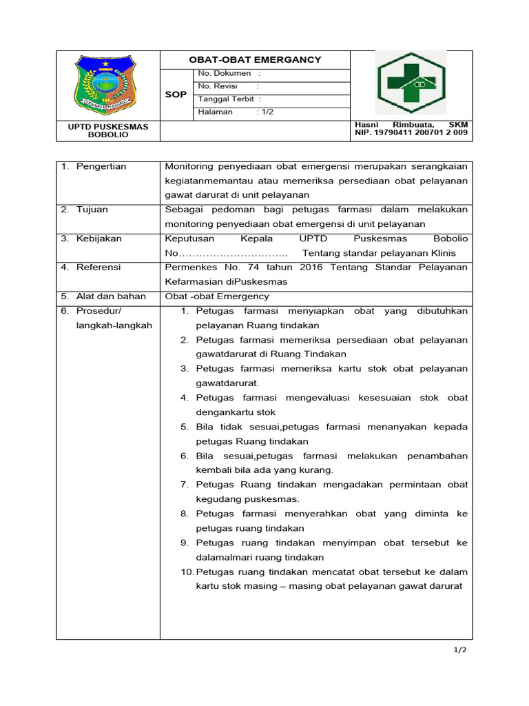 Obat Emergency | PDF