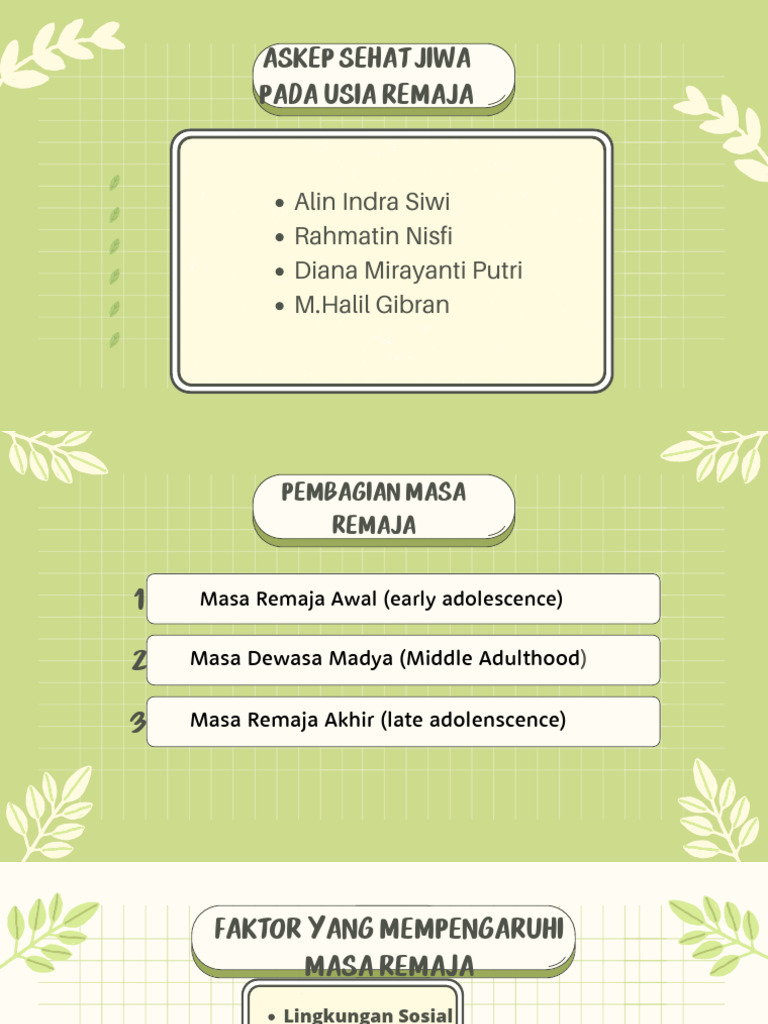 Askep Sehat Jiwa Pada Remaja | PDF