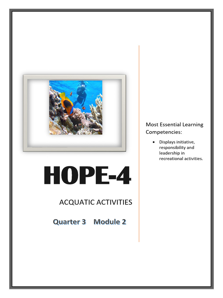 Hope 4 M2 | PDF | Snorkeling | Scuba Diving