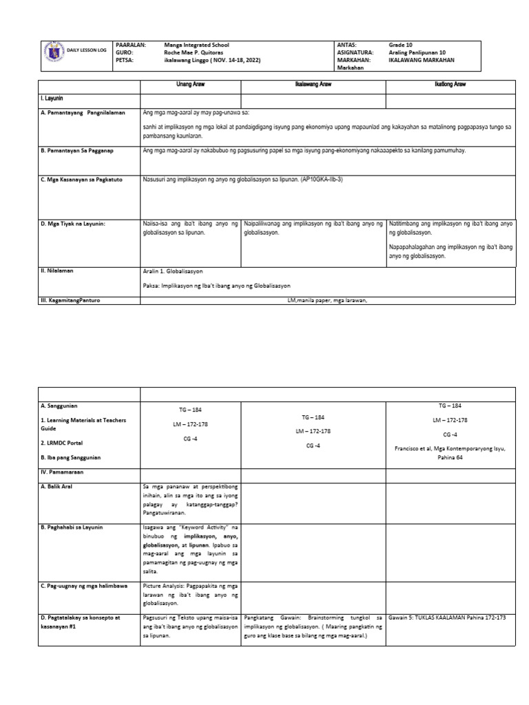 DLL Arpan10 Q2 W2 | PDF