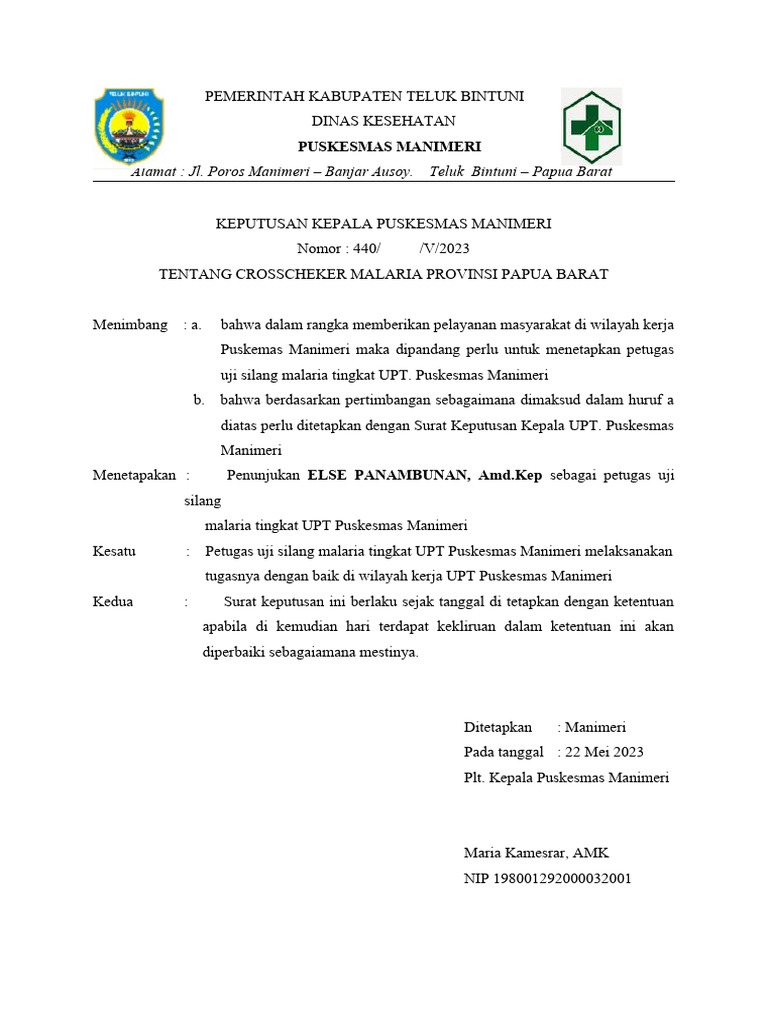 Draf SK Crosscheker Malaria (Billy | PDF