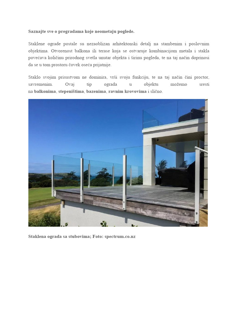 Staklene Ograde | PDF