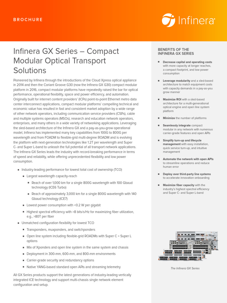 Infinera GX Series Overview and Benefits | PDF | Business