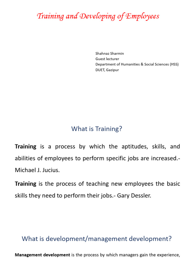 Training & Development | PDF | Behavior Modification | Learning
