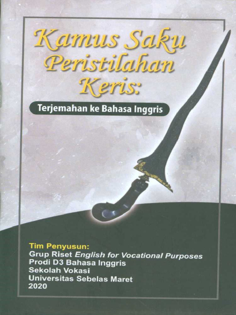 Kamus Saku Peristilahan Keris | PDF