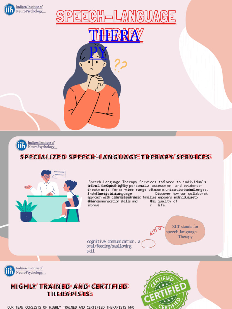 Speech-Language Therapy Services Overview | PDF | Fluency | Medical ...