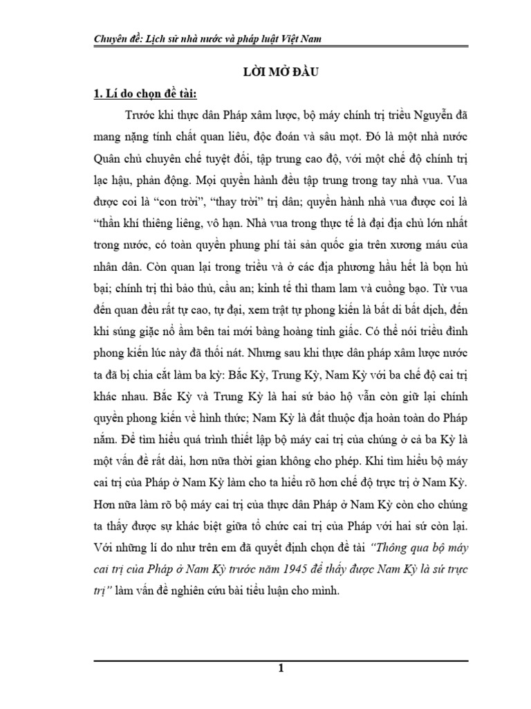 (123doc) Tieu Luan Thong Qua Bo May Cai Tri Cua Phap o Nam Ky Truoc Nam 1945 de Thay Duoc Nam Ky ...