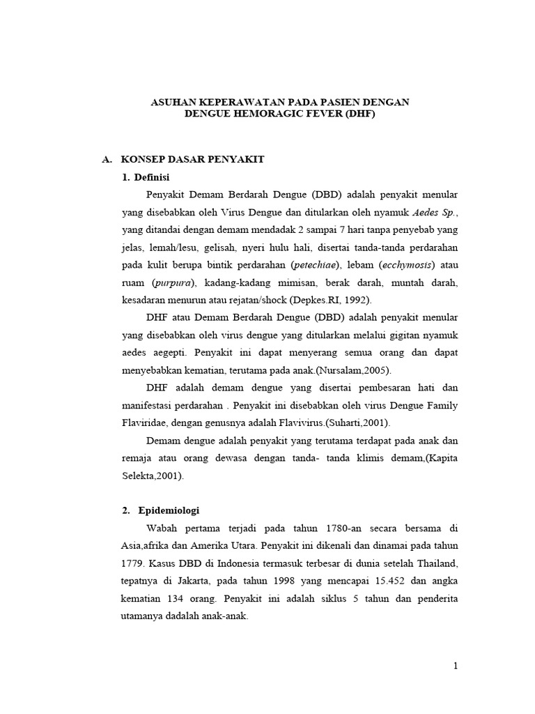 Asuhan Keperawatan DHF | PDF