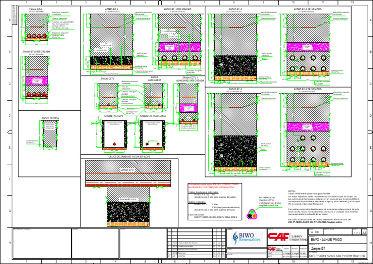 Anexo 04 Esr TP 22005 Alhue Gss PV DRW 0003 01.Rd Zanjas BT | PDF