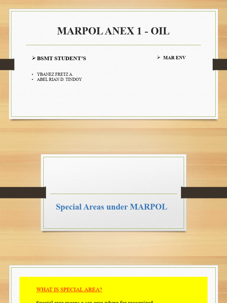 Marpol Anex 1 Oil | PDF