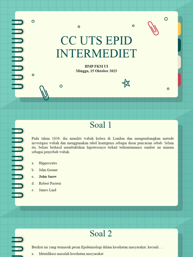 CC Uts Epid Inter | PDF