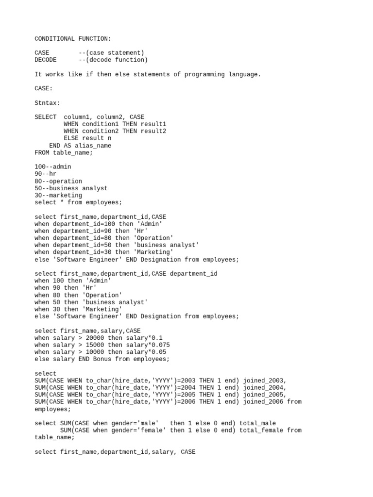 Conditional Function | PDF