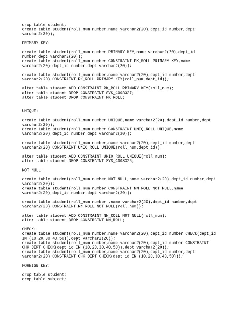 Constraints Simple | PDF | Software Design | Data Management Software