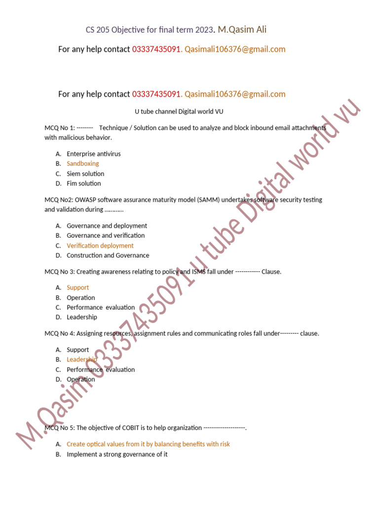 CS205 Final 2023 | PDF | Payment Card Industry Data Security Standard ...