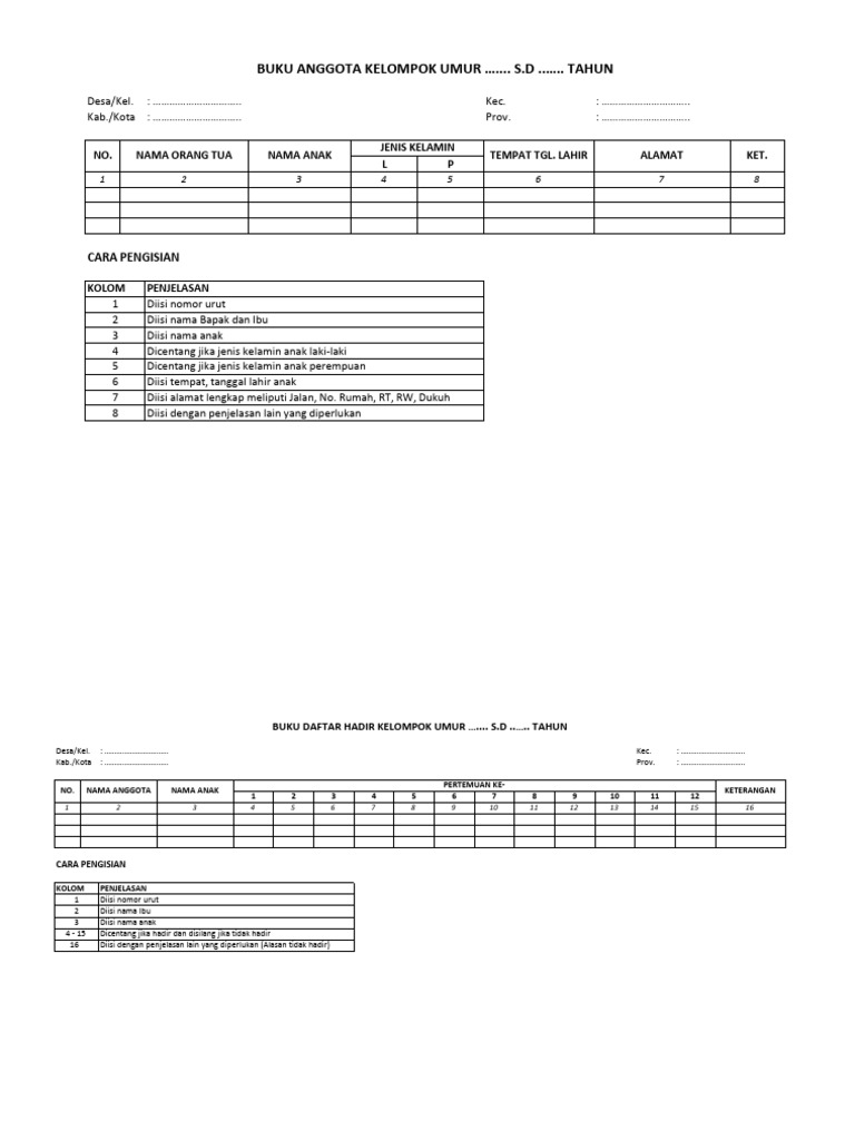 Buku Administrasi BKB | PDF