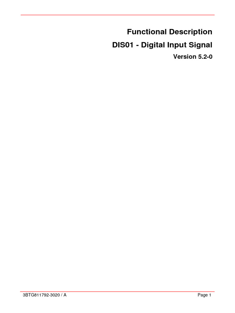 3BTG811792-3020 Functional Description - DIS01 | PDF | Parameter (Computer Programming) | Input ...