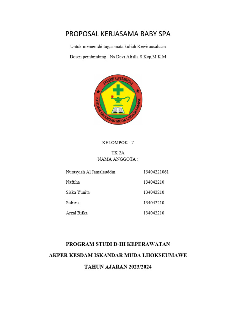 Bu Devi Proposal | PDF | Pengembangan Diri