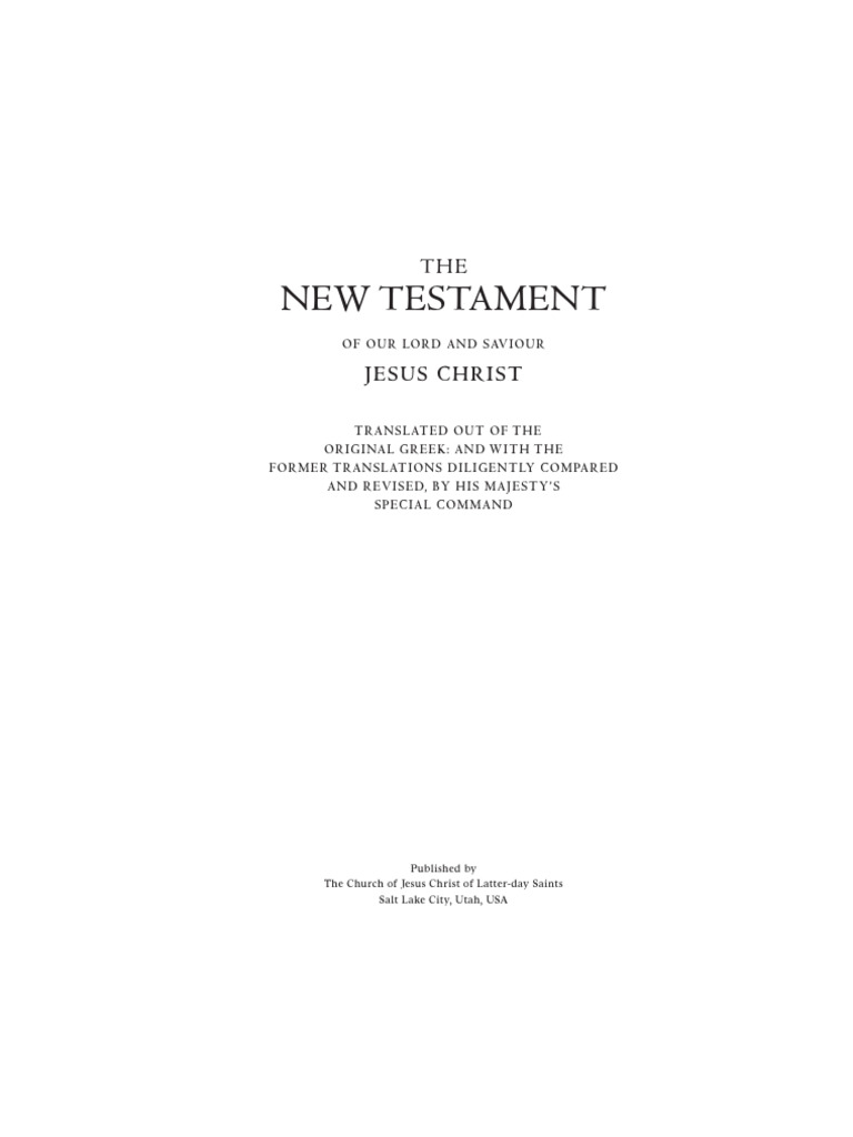 The New Testament | Download Free PDF | Jesus | Bible Content