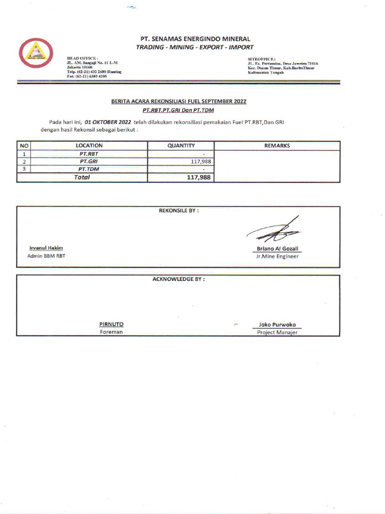 Ba Rekonsil Gri | PDF