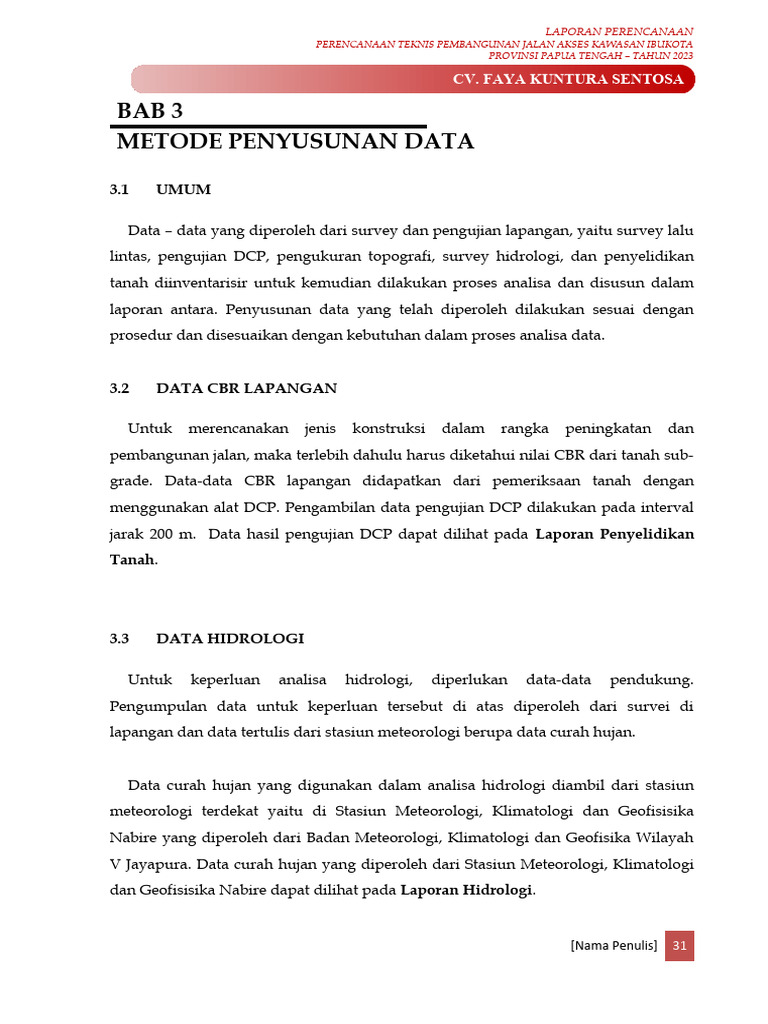 05 Bab 3 Metode Penyusunan Data | PDF