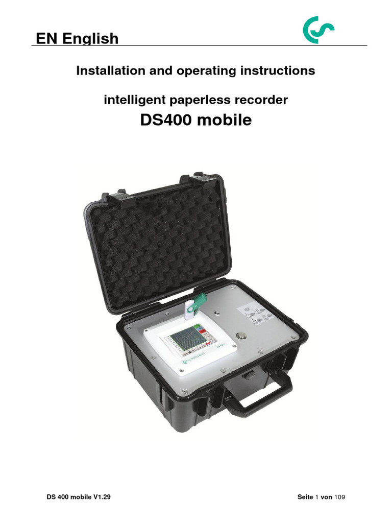 Instruction Manual DS 400 Mobile | PDF | Electrical Connector ...
