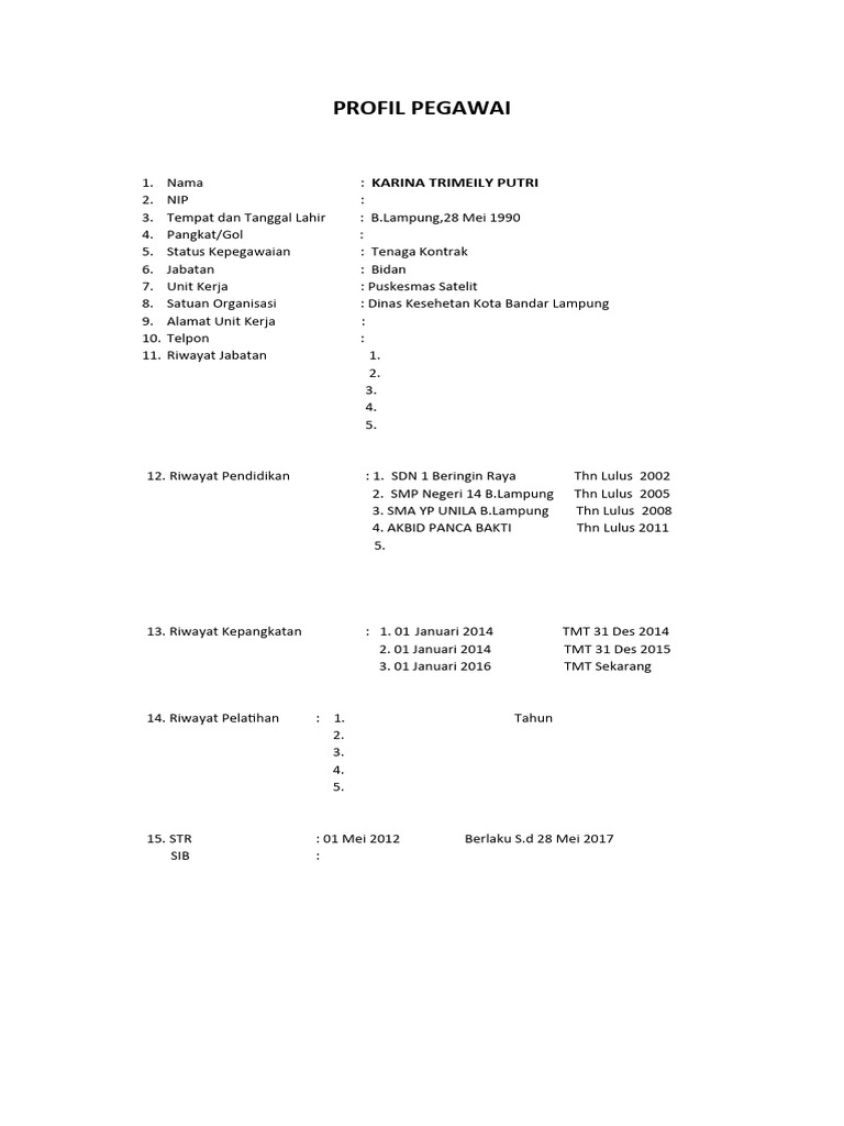 Profil Pegawai | PDF