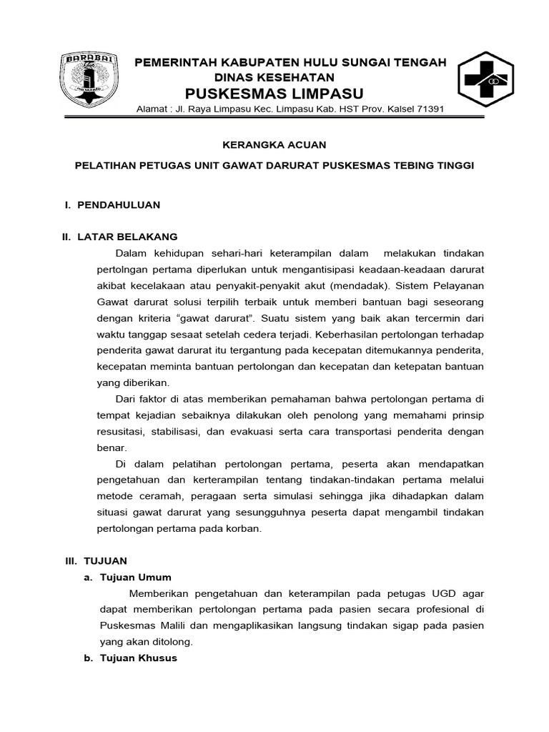 Contoh Kerangka Acuan | PDF | Sains & Matematika