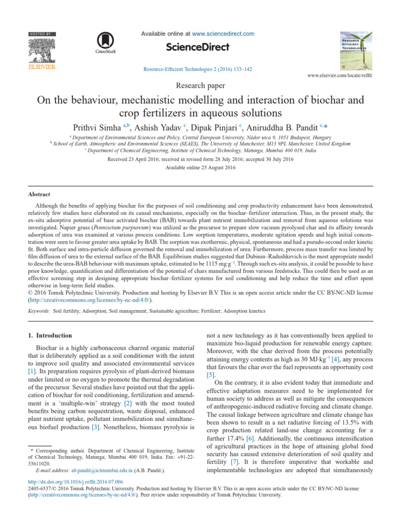 Paper 2 - Biochar | PDF