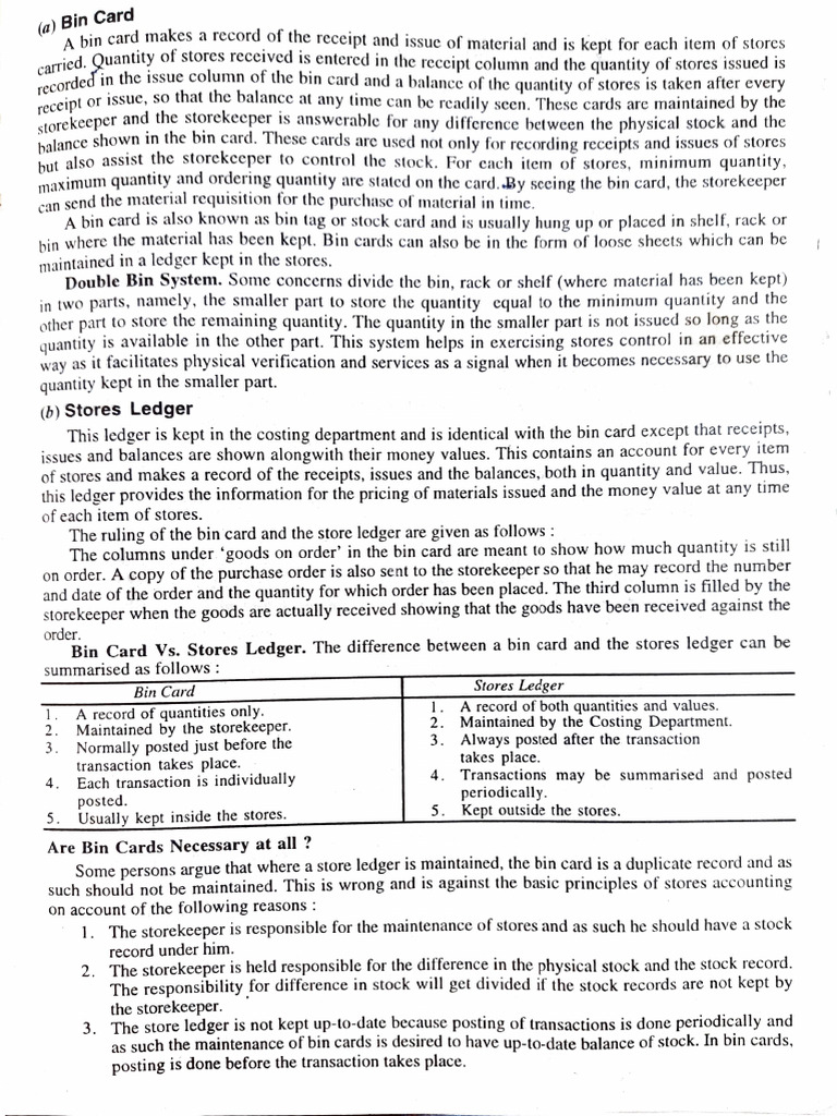 Bin Card | PDF