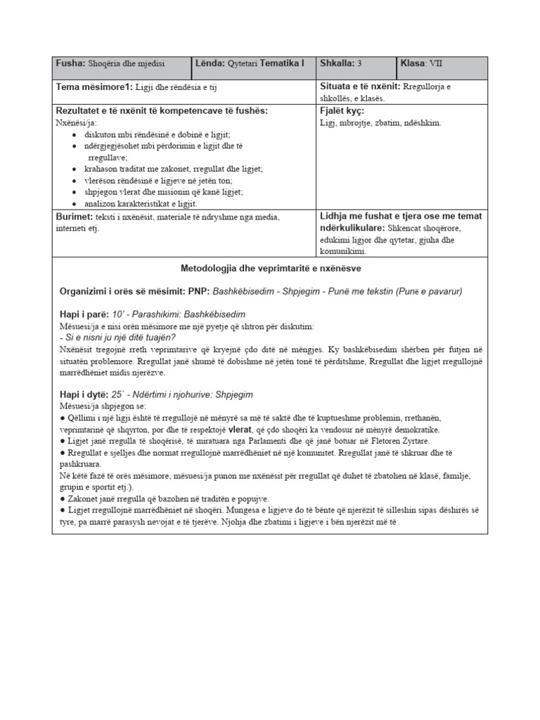 Ditar Qytetari 7 | PDF